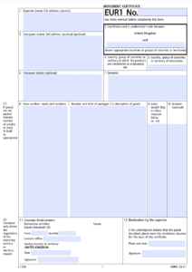 EUR1 Movement Certificate - Surrey Chambers